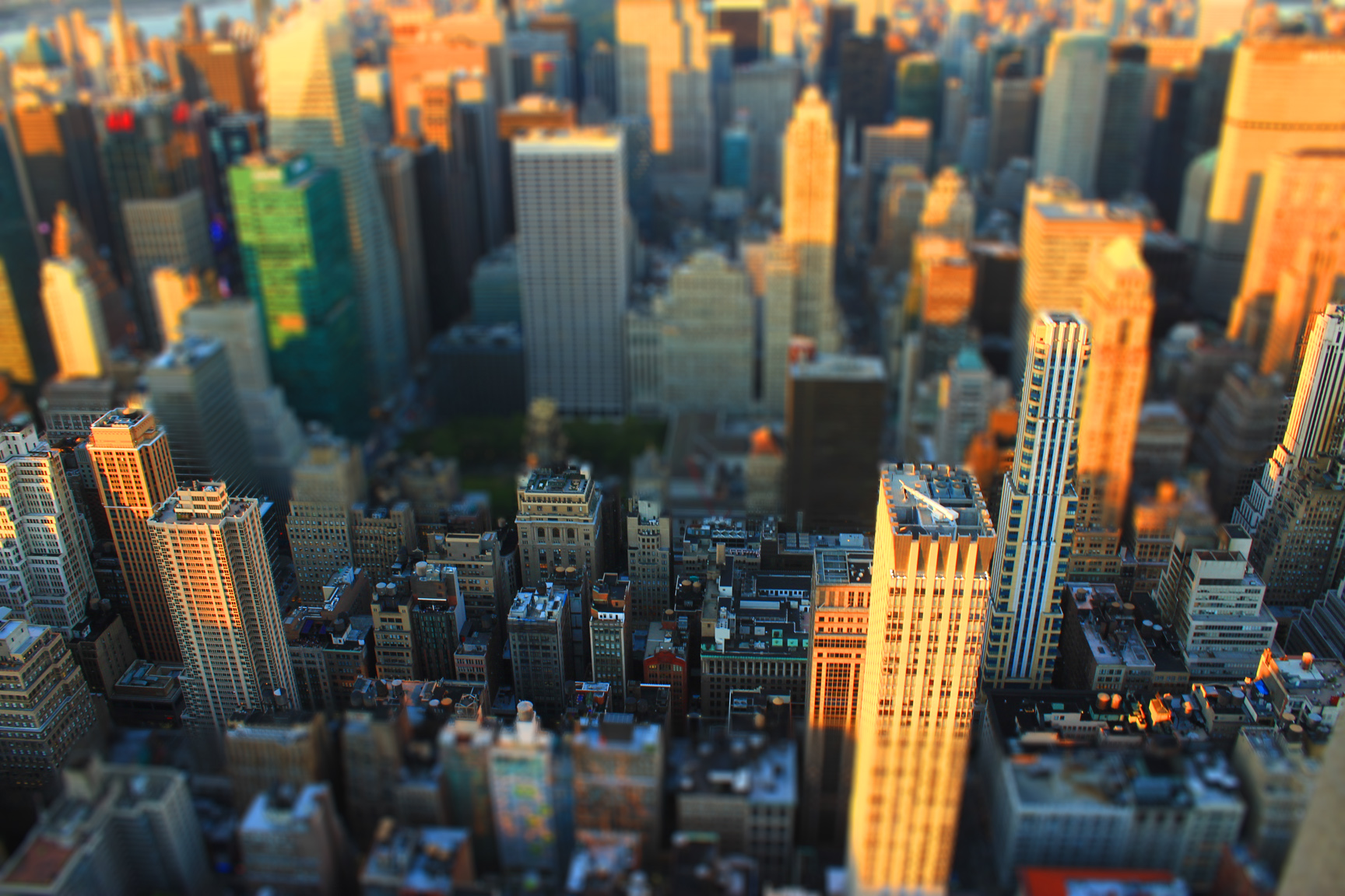 Simulating Tilt-Shift photos to create a model village effect